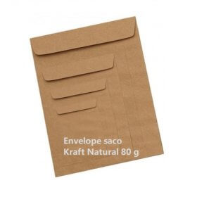 Envelope saco kraft natural 80 gramas KN 24 - Brindes Diplomata